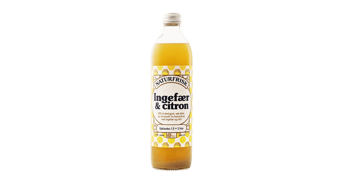 Økologisk ingefær- og citronsaft fra Naturfrisk | Køb online | Aarstiderne