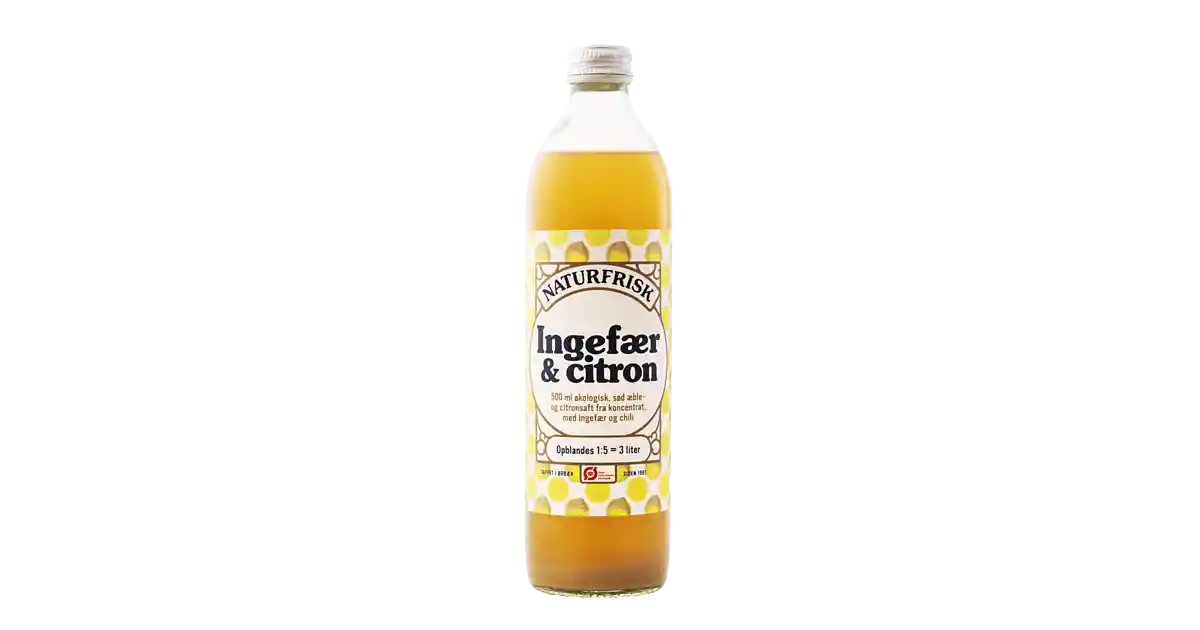 Økologisk ingefær- og citronsaft fra Naturfrisk | Køb online | Aarstiderne