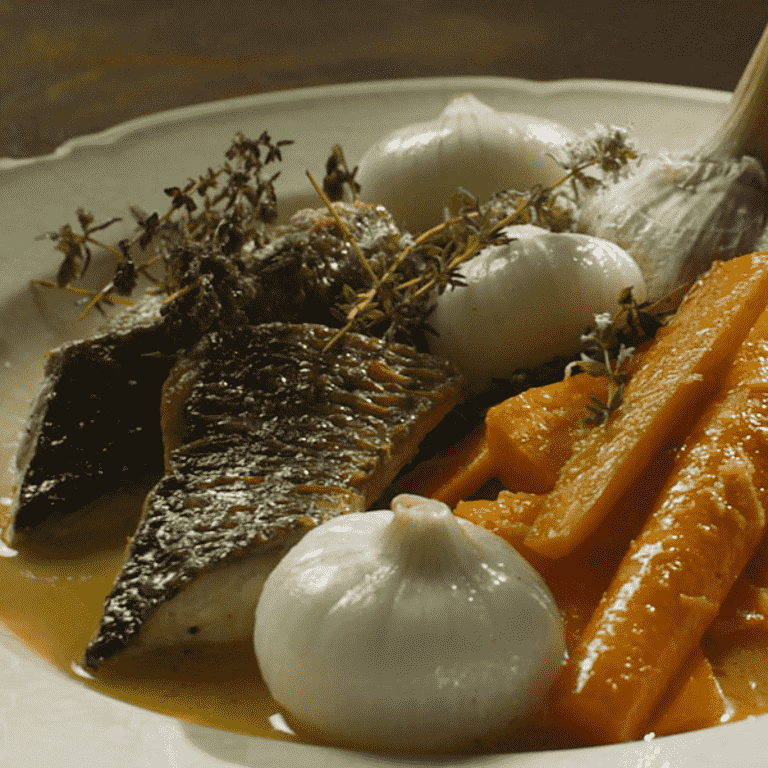 Braiseret multe med nye gulerødder og timian - opskrift fra Aarstiderne